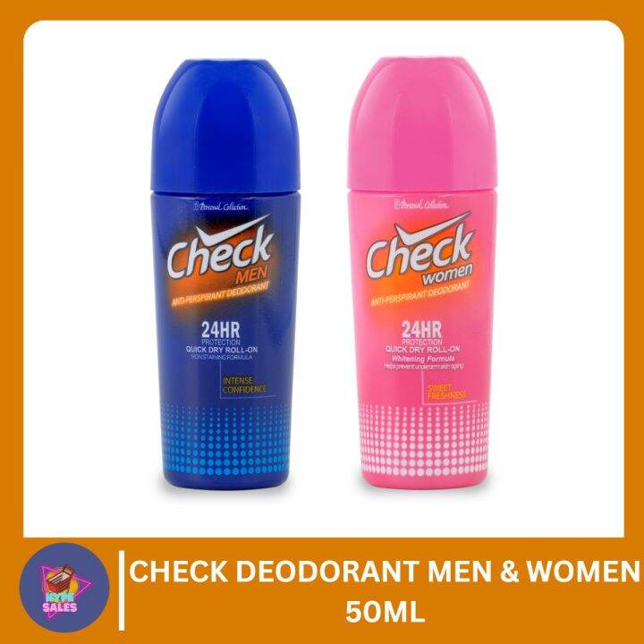 Personal Collection Check Deodorant Men & Women 50ml | Lazada PH