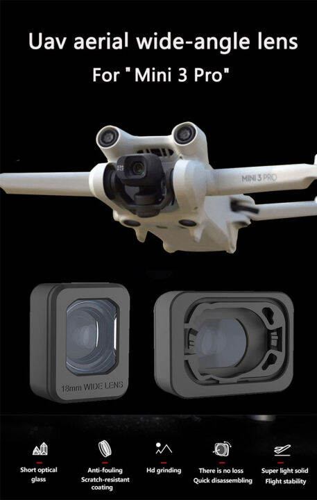 Wide angle Lens for DJI Mini 3 Pro/Mini 3 Filter Shooting Range ...