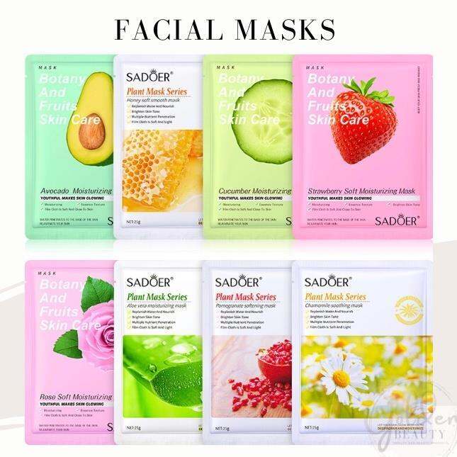 [ORIGINAL] Facial Mask Sheet Skincare: Hydrating Moisturizing SADOER: Plant Mask Series 25g ...