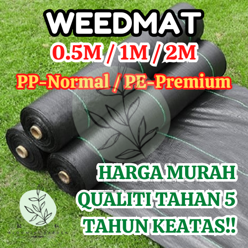 Premium 0.5M/1M/2M Weedmat Weed Control Mat Weed Mat Penutup Tanah ...