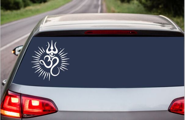 OM TRISHUL CAR BACK WINDOW STICKER | Lazada