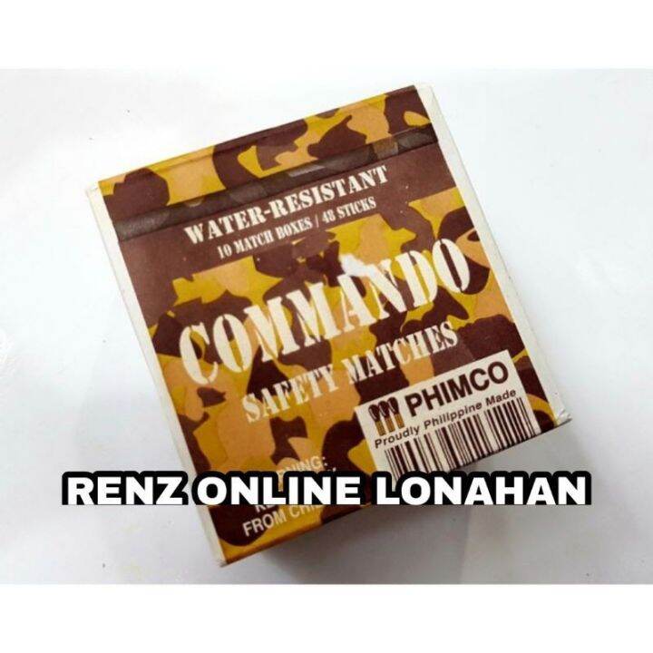 OK COMMANDO SAFETY MATCHES (WATER RESISTANT) 10 BOX / POSPORO | Lazada PH