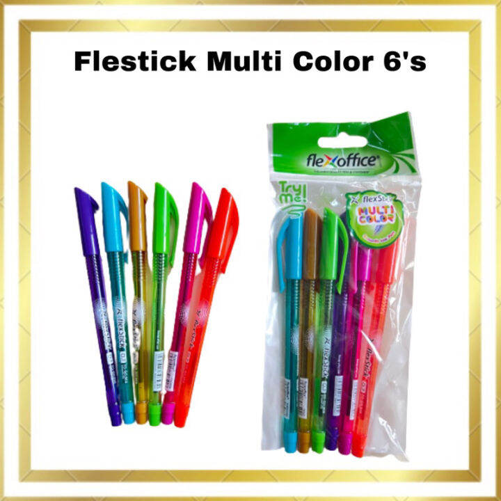 Flexstick Multi-Color Ink Ballpen 6's per pack | Lazada PH
