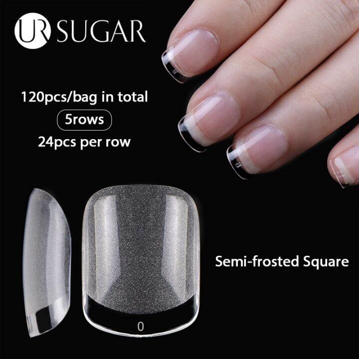 Ur Sugar 120pcs Xxs Short Almond Acrylic Salon Full Cover Sculpted Soft