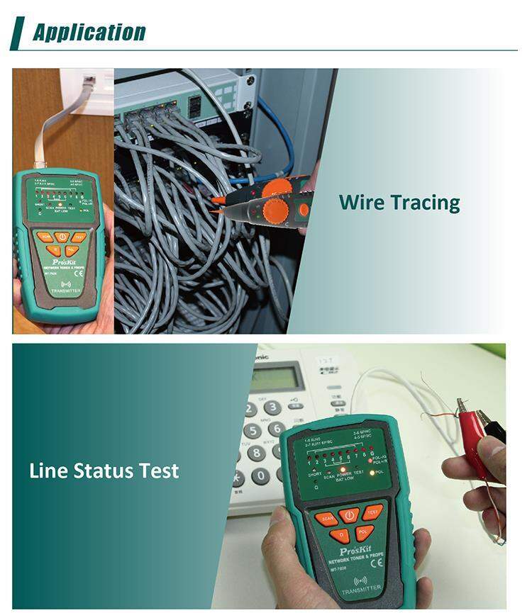 Pro'skit MT-7028 Audio Network Check Line Tester Tracker Networking ...