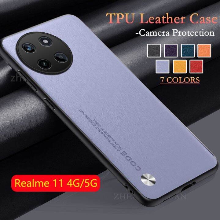 Casing silikon tahan guncangan kulit polos, Casing ponsel untuk Realme ...