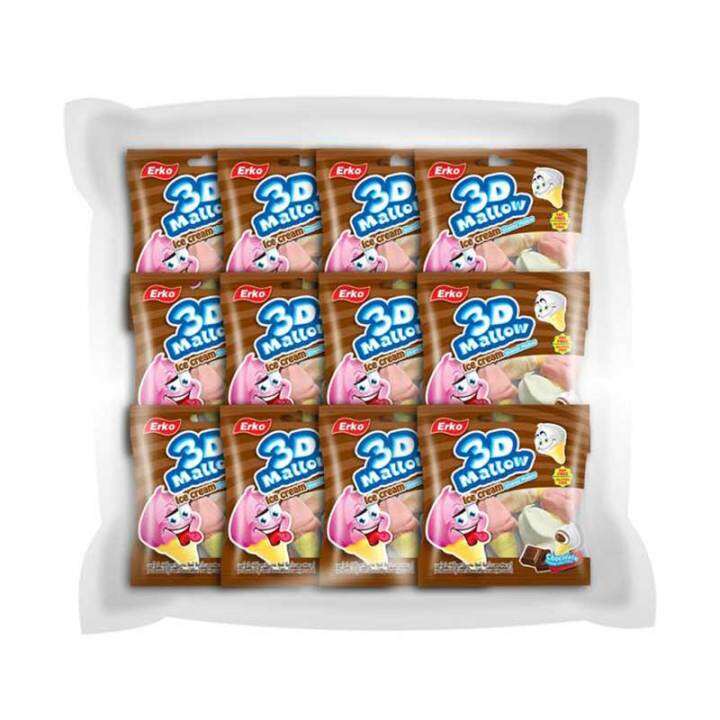 [พร้อมส่ง!!!] เออโก้ แมลโลว์ ทรีดี มาร์ชแมลโลว์รูปไอศกรีม สอดไส้รส ...