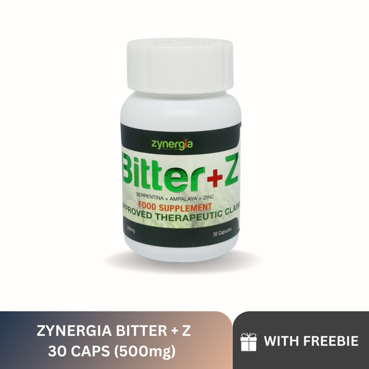 ZYNERGIA Natura Products Bitter-Z Capsule Serpentina + Ampalaya + Zinc 30 Capsules 500mg/Cap ...