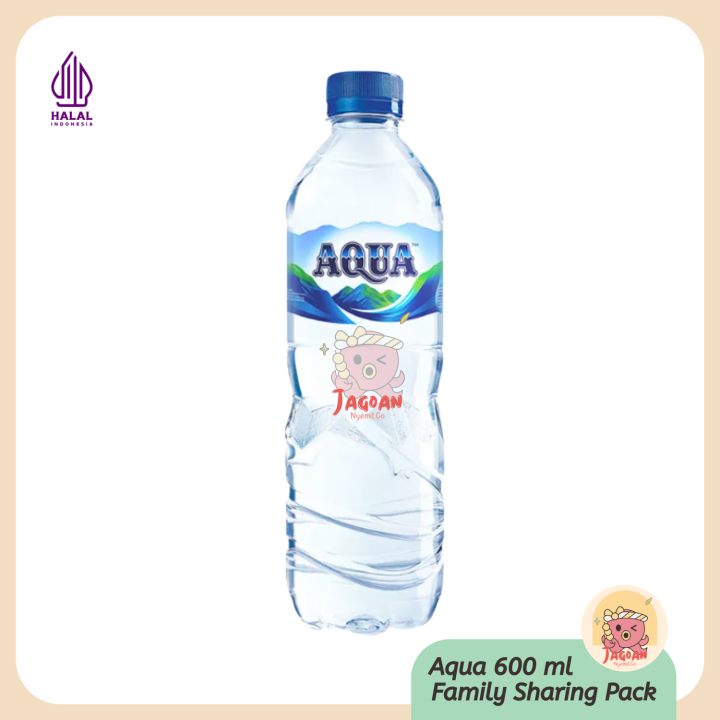 Danone Air Mineral Aqua Botol 600 ml | Lazada Indonesia