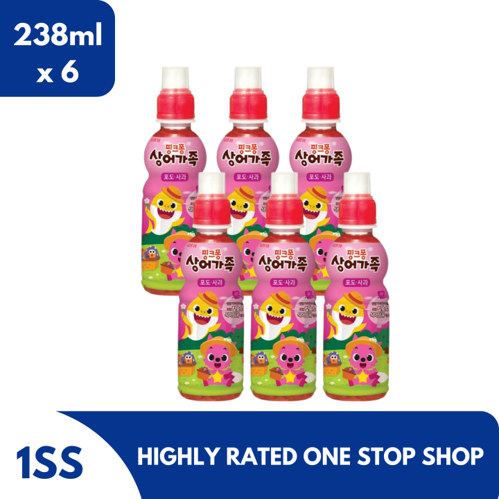 Lotte Grape & Apple Juice, 238ml set of 6 | Lazada PH