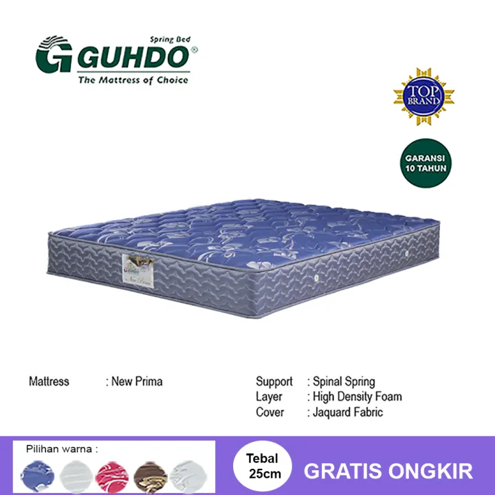 Kasur Spring Bed Guhdo Springbed New Prima Biru Tebal 25 Cm Size 100 x 200 Hanya Kasur - Khusus ...