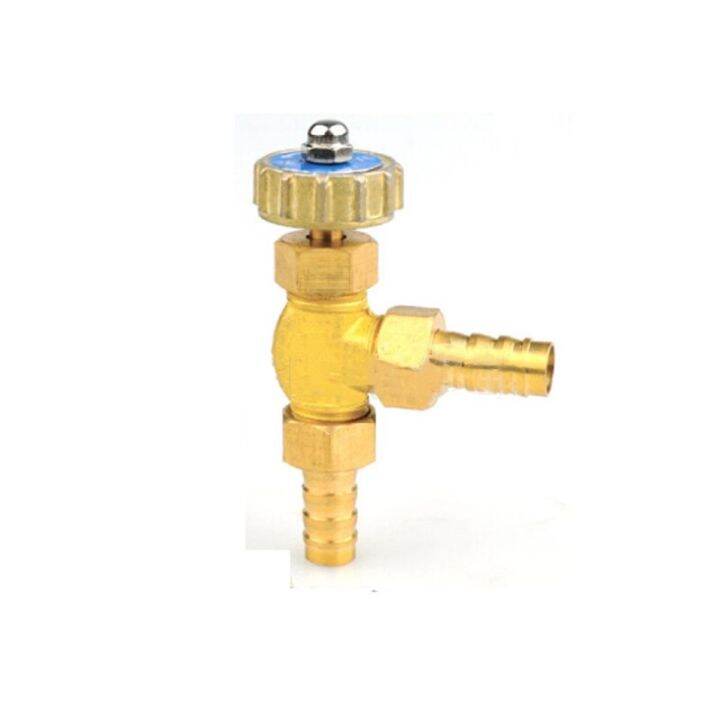 8mm Hose Barb Thread Two Way Angle Brass Needle Valve Regulating Valve ...
