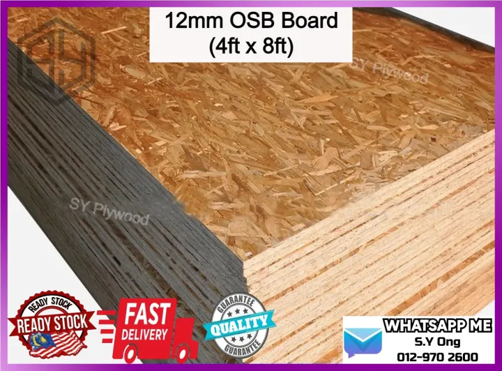 OSB Board Plywood 12mm x 4ft x 8ft (75pcs Per Bundle) | Lazada