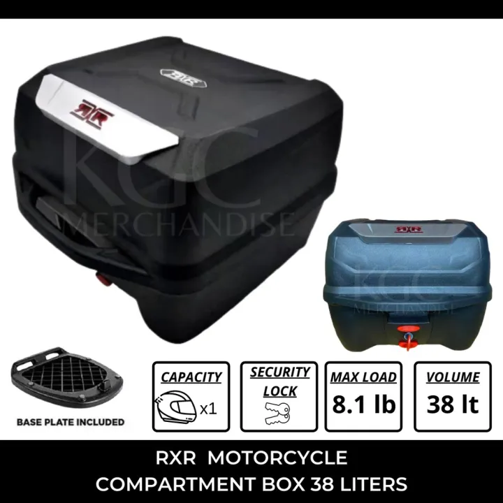 KGC COMPARTMENT BOX Motorcycle Box RXR MotoBox 38 Liters | Lazada PH