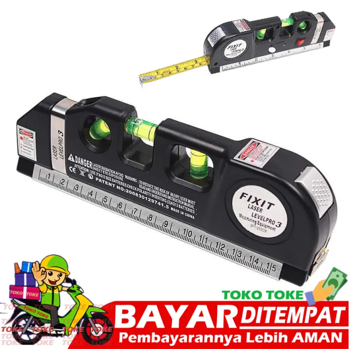 Waterpass Laser Horizontal 250CM Penggaris Waterpass Akurat 100% ...