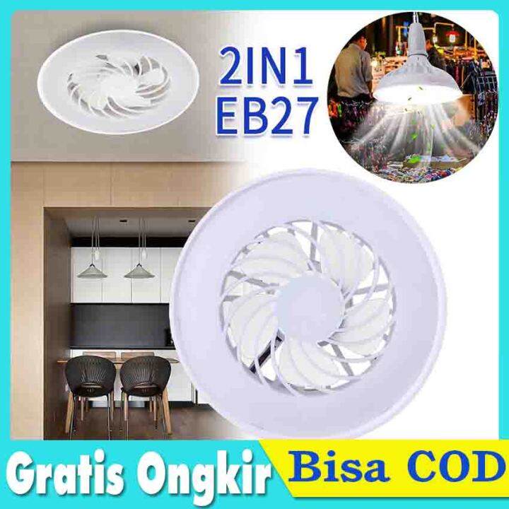 Lampu Kipas LED 2 IN 1 Untuk Event Desk Portable Booth / Camping ...