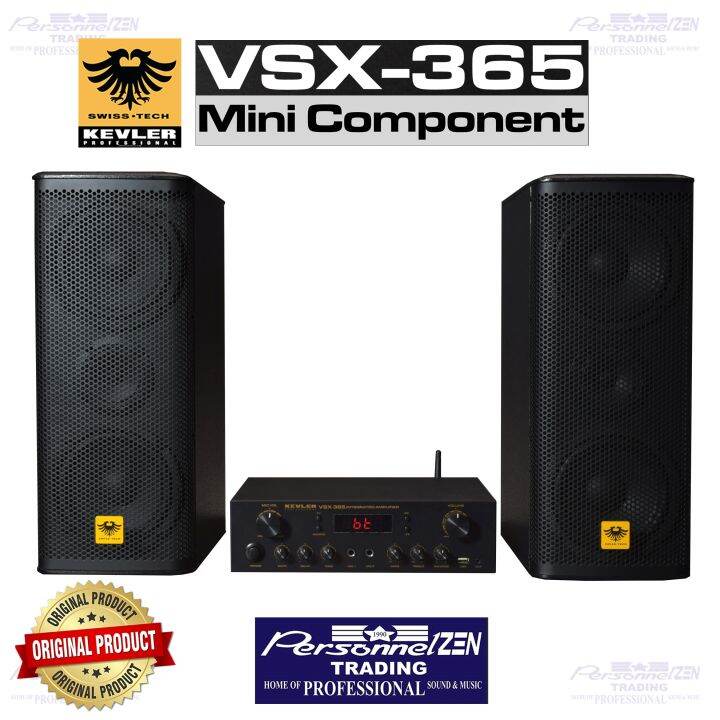 Kevler VSX-365 Mini Component Speaker System 300w x2 Dual 6.5 inch ...