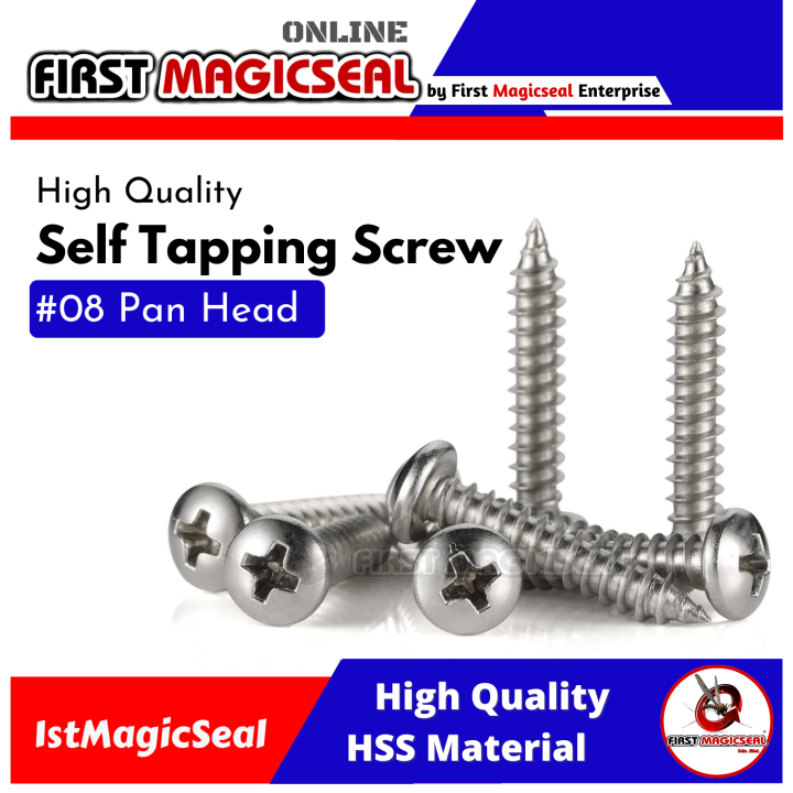 1stMagicSeal - Self Tapping Screw PAN Head 自攻圆头螺丝 Metal Screw Skru Besi ...