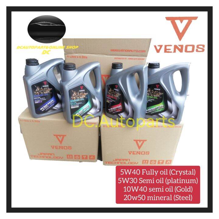 VENOS ENGINE OIL SAE 5W40 FULLY SYNTHETIC 5W30 10W40 SEMI 20W50 PREMIUM ...