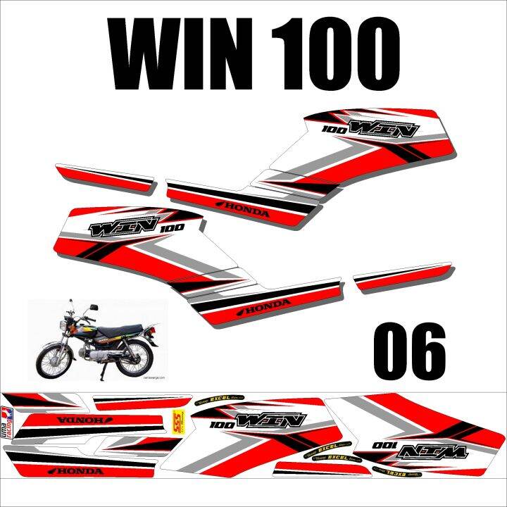 Stiker Striping Honda WIN 100 Keren – Sticker Lis Variasi Motor WIN ...