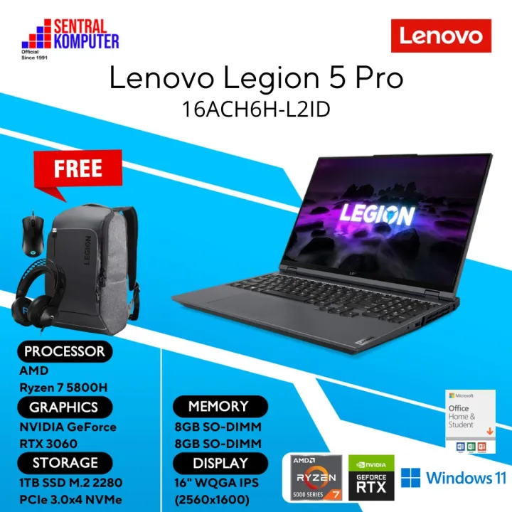 Lenovo Legion 5 Pro 16ACH6H - Ryzen 7-5800H-RTX3060-16GB-1TB-Win11-OHS ...