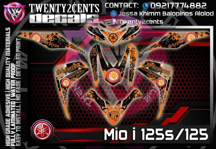 Mio i 125 decals sticker yamaha akro fraternity | Lazada PH