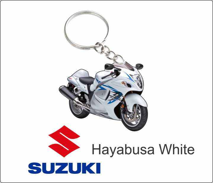 suzuki hayabusa white motor keychain 2d | Lazada