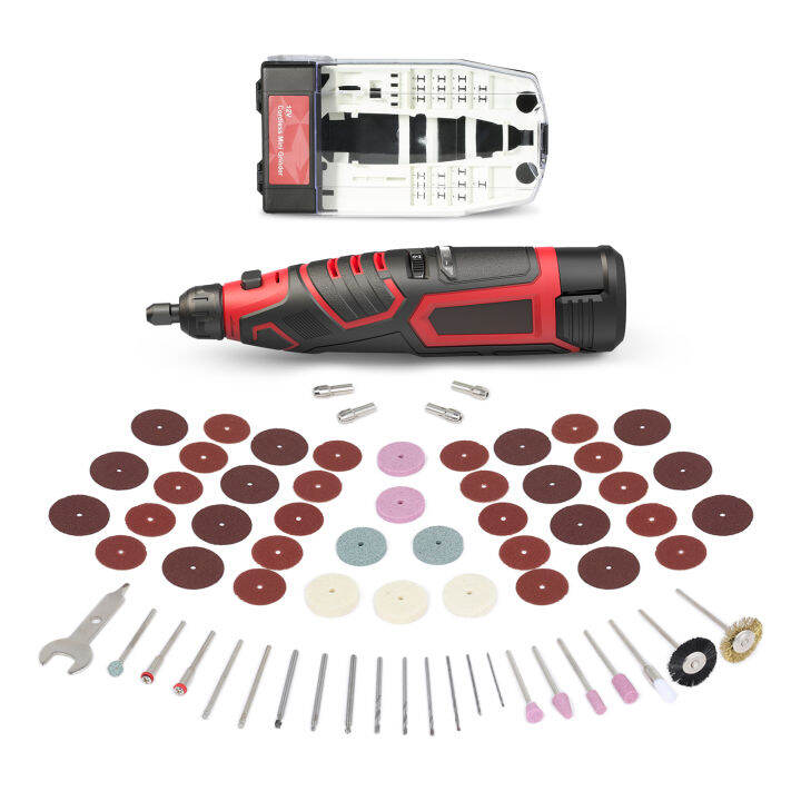 METERK 12V Cordless Rotary Tool Kit with 2.0Ah Li-ion Battery | Lazada
