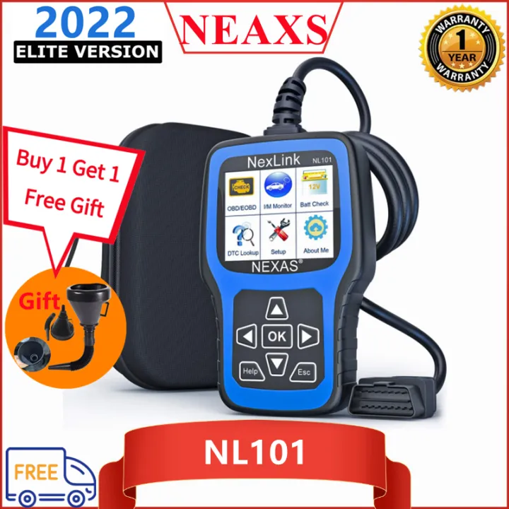 2022รุ่นอัพเกรด NEXAS NL101เครื่องสแกน OBD2รถยนต์เพียงคลิกเดียวปิดไฟเครื่องยนต์ปัญหาเครื่องยนต์ ...