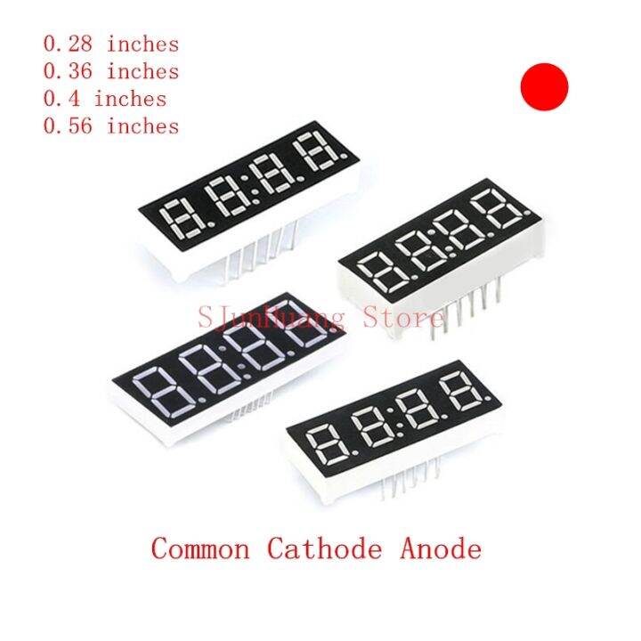 5PCS Led Display Digit Tube 7 Segment 0.28 0.36 0.4 0.56 Inch Red 4 Bit ...