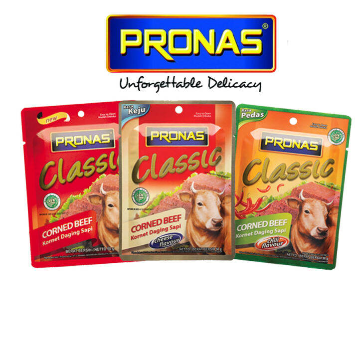 [BOGOF] KHUSUS KEJU Corned Beef Pronas Sachet 50 gr | Lazada Indonesia
