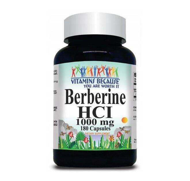 Vitamins Because You're Worth It, Berberine HCI 1000mg (180 Capsules ...