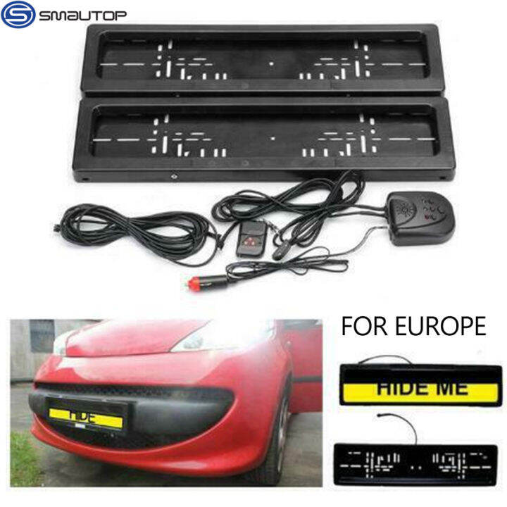 2pcs EU License Plate Car License Plate Shutter Car Number Roller ...