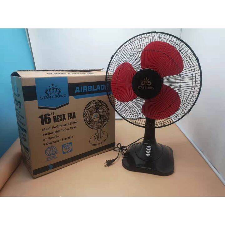 Standard Electric Fan Desk Fan 16 Desk Fan 3-High Performance Speed ...