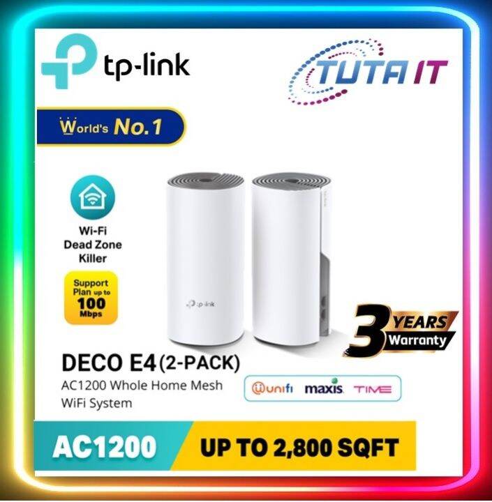 TP-Link Deco E4 2 Pack AC1200 Whole Home Mesh Wi-Fi System | Lazada