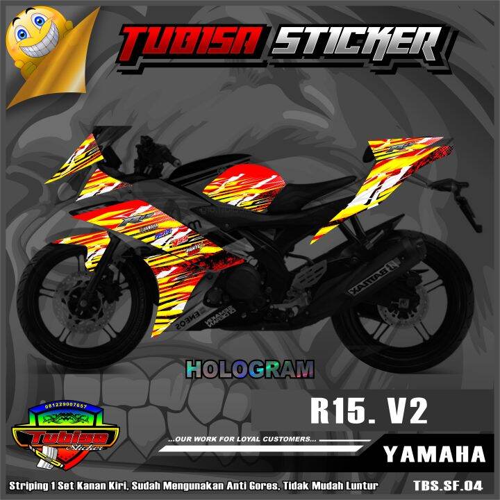 Sticker Striping Variasi R15 V2 / Old - Stiker Striping Variasi Motor ...