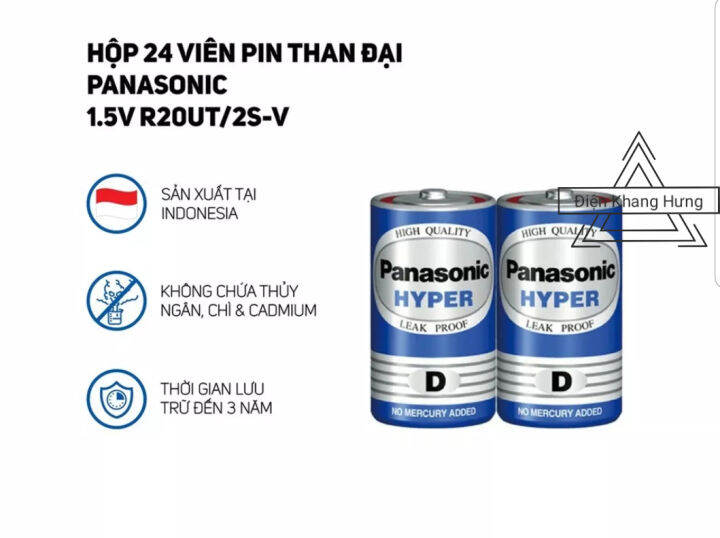 Pin đại Panasonic Hyper D R20UT Carbon | Lazada.vn