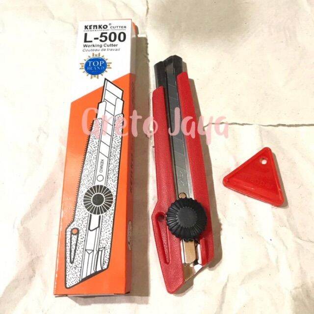 Pisau Cutter Kater Besar KENKO L-500 / Pemotong Kertas Tajam ASLI Cuter ...