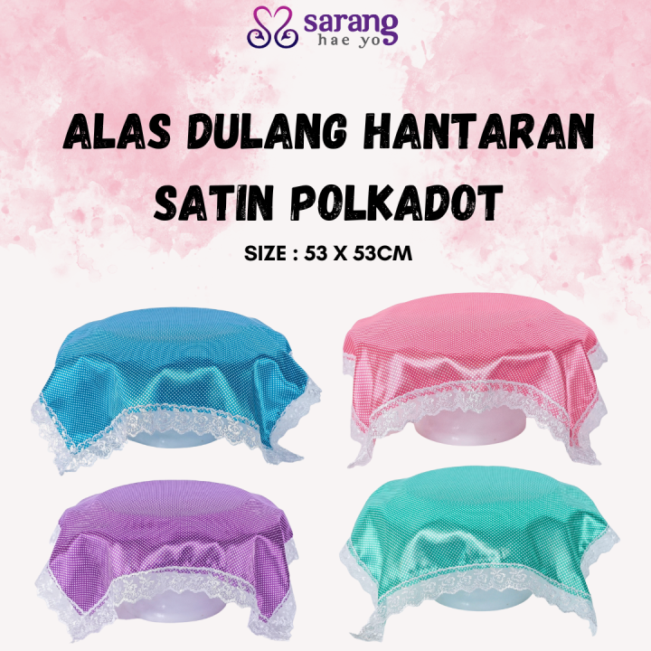 Kain Satin Alas Dulang Hantaran Polkadot Bercorak Kahwin Tunang Nikah ...