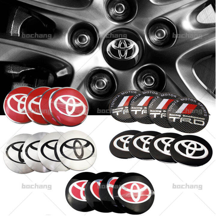 4Pcs/Set Car Wheel Center Hub Caps Sticker Accessories for TOYOTA ...