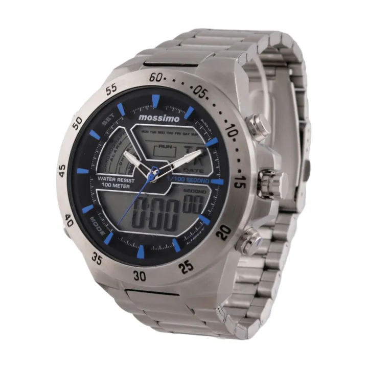 Mossimo Don Men Stainless Steel Strap Analog Watch MS-1826G-BLUSS ...