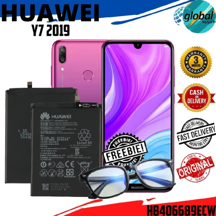 Huawei Y7 2019 Battery Original Model HB406689ECW Capacity (4000mAh ...
