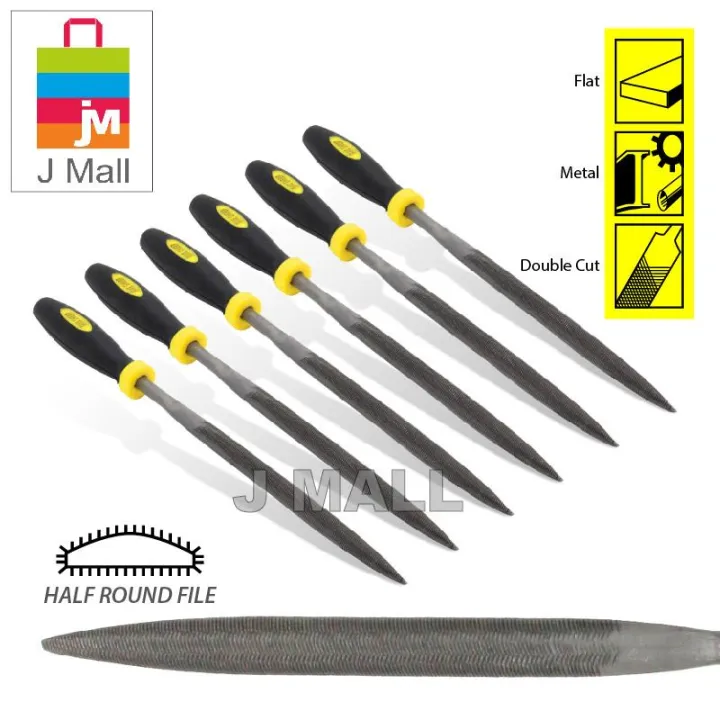FIVE SHEEP 6pcs 5x180mm Wood Carving Tools Mini Needle Half Round File ...