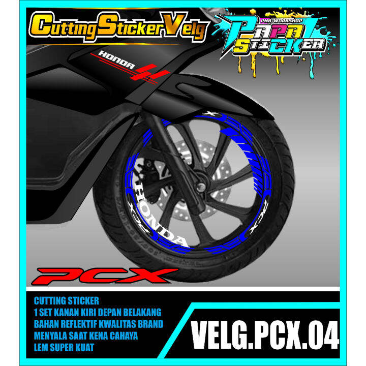 STIKER VELG PCX CUTTING STICKER VELG PCX CUTTING VARIASI HONDA PCX LIS ...