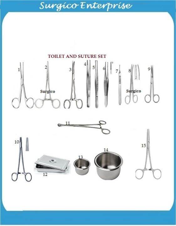 TOILET AND SUTURE SET SURGICAL INSTRUMENTS MEDICAL USE INSTRUMENTS | Lazada