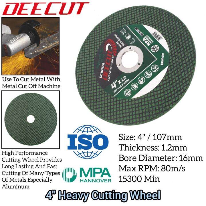 DEECUT 4" Heavy Cutting Disc Wheel For Cutting Metal Angle Grinder ...
