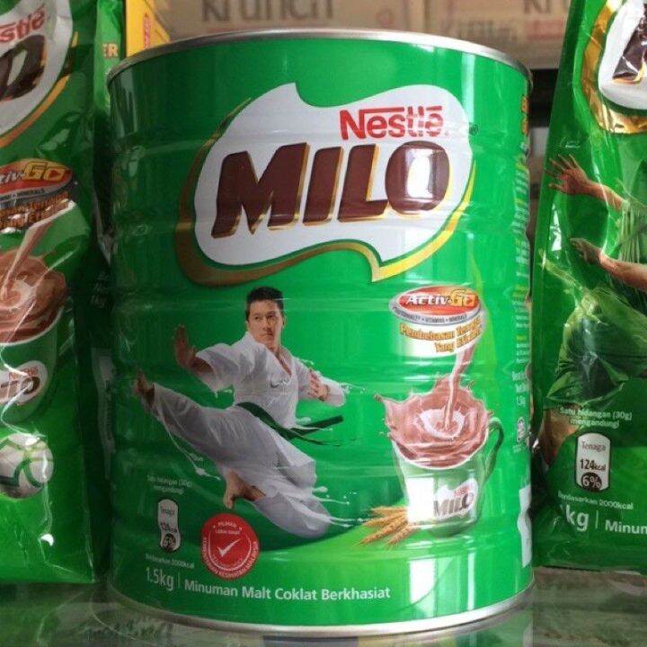 (Milo Can) Malaysian Milo in Can 1.5kg/Milo Chocolate Powder Drink 1 ...