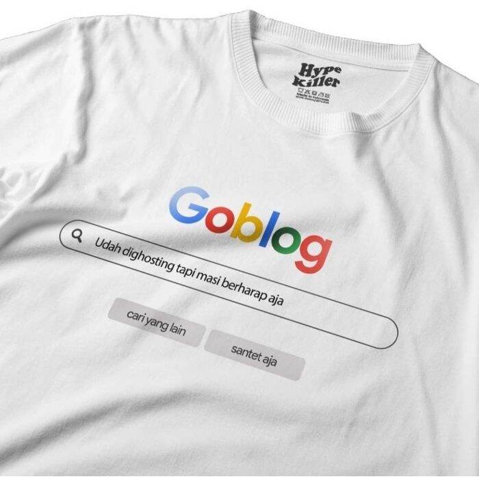 Kaos Baju Oblong Combed 30S Distro GOBLOG GOOGLE | Lazada Indonesia