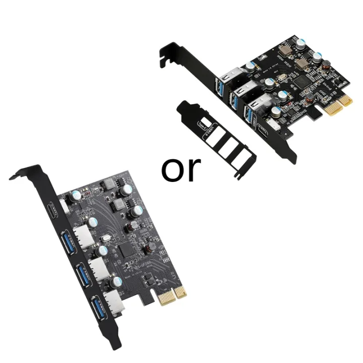 PCIE Usb 3.0การ์ด4พอร์ต USB 3.0 PCI-E การ์ดเอ็กซ์แพนชัน Type C (1 ...