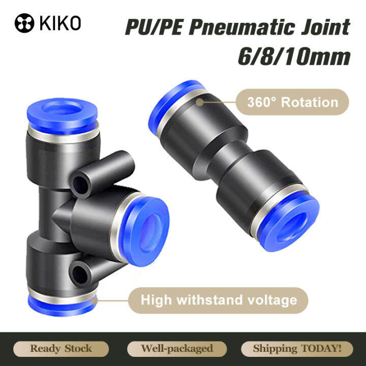 PU/PE 4/6/8/10mm Pneumatic Plastic Push To Connect Fittings Tube ...